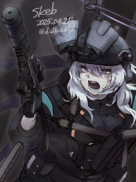 Didloaded Original Absurdres Commission Cropped Highres Skeb Commission 1girl Bandt Mp9