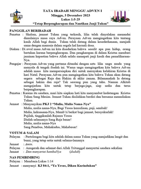 Liturgiminggu Adven I 3 Des 2023 Pdf Liturgiminggu Adven I 3 Des 2023 Pdf
