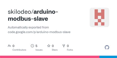 GitHub Skilodeo Arduino Modbus Slave Automatically Exported From
