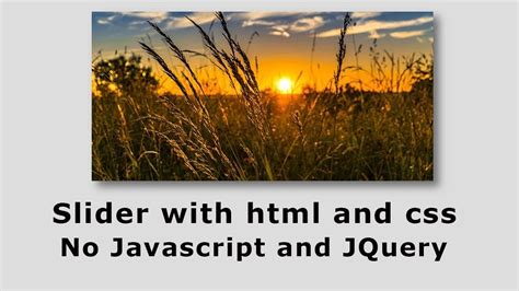 Carousel Slider With Html And Css No Javascript Or Jquery Image Slider With Css Jquery