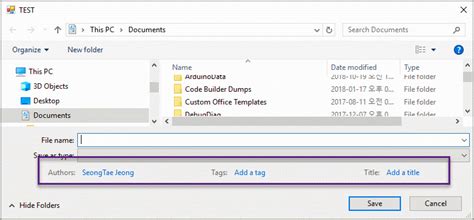 Net Framework 809 C Save File Dialog 등의 대화 창에 확장 속성을 보이는 방법
