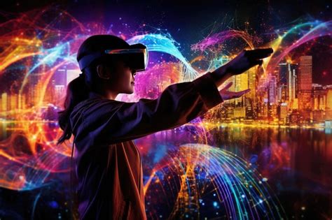 premium photo world of virtual and augmented reality generative ai