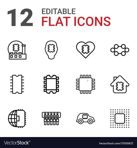 Cpu Icons Royalty Free Vector Image VectorStock