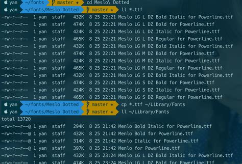 Macos 安装 Powerline 字体并在 Vscode 和 Iterm Zsh 终端里设置字体解决乱码问题 空城盼故人