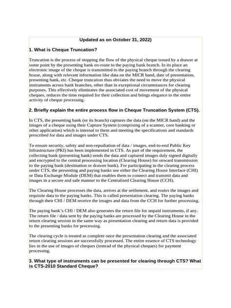 Cheque Truncation Pdf Cheque Banks