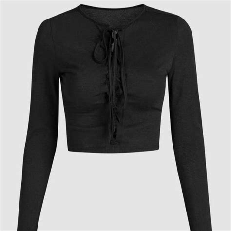 Womens Black Crop Top Depop