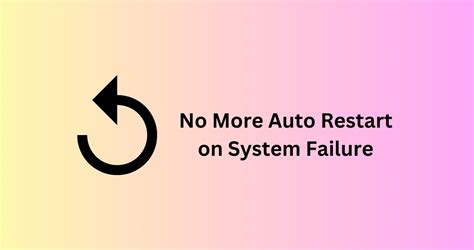 How To Disable Automatic Restart After Installing Updates