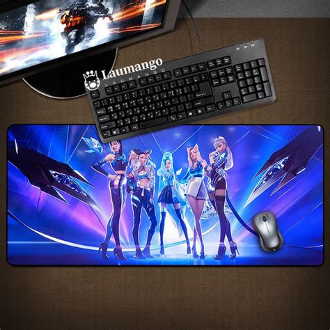 Kda Mouse Pad Xxl Mats Mousepad Gamer Anime Large Kawaii Extended