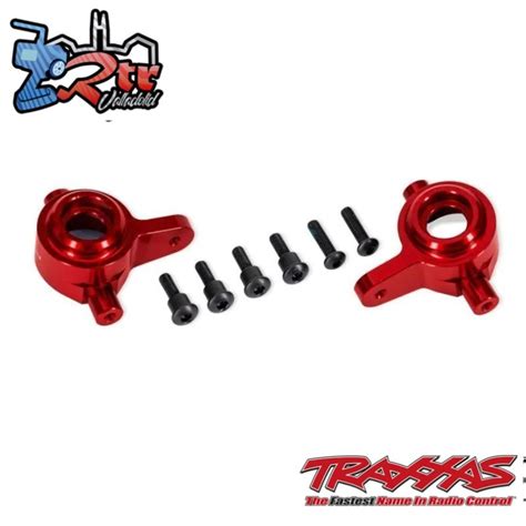 Bloques De Dirección De Aluminio Rojo Izquierdo Y Derecho Traxxas