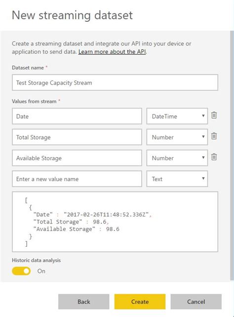 Streaming Datasets Powershell Powercli Power Bi