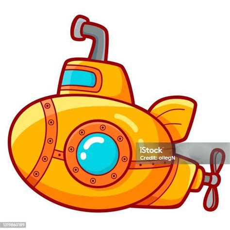 귀여운 잠수함 만화 잠수함 클립아트 벡터 일러스트레이션 귀여운에 대한 스톡 벡터 아트 및 기타 이미지 귀여운 둥근 창 만화 Istock