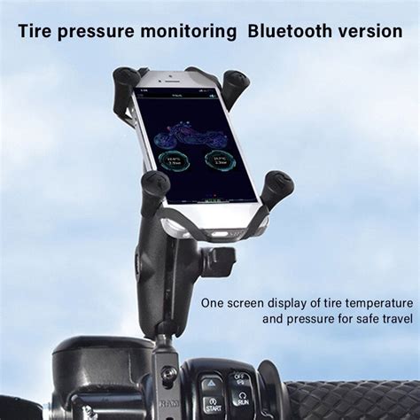 2pcs Bluetooth 5 0 Motorcycle Tpms Tire Pressure A Grandado