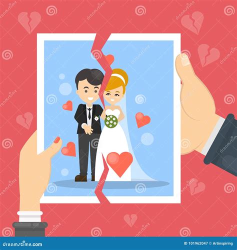 Divorce Concept Illustration Stock Vector Illustration Of Girl Problem 101962047
