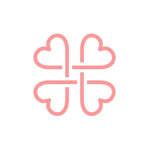 Premium Vector Four Love Heart Connection Logo Design