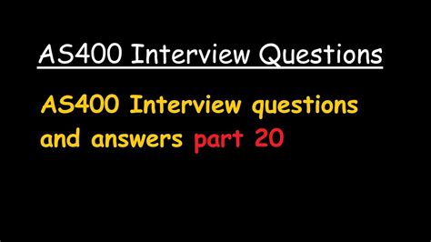 As400 Interview Questions And Answers Part 20 Youtube