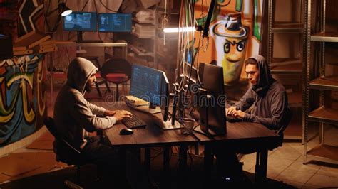 Hacker Chased By Cops For Data Theft Stock Photo Image Of Bunker Network