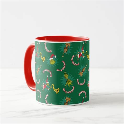 Dr Seuss Coffee Mug The Grinch Coffee Mug Merry Grinchmas Etsy