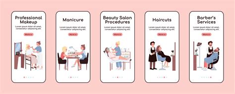 Premium Vector Beauty Salon Onboarding Mobile App Screen Flat