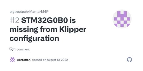 Stm32g0b0 Is Missing From Klipper Configuration · Issue 2