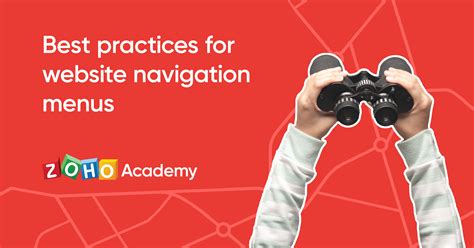 Best Practices For Website Navigation Menus Zoho Academy