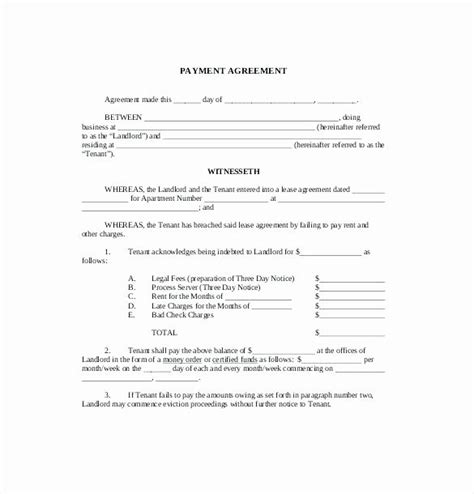 Installment Payment Agreement Template Shooters Journal