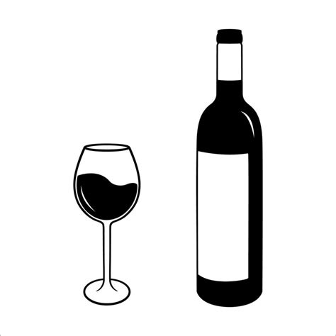 Wine Bottle And Glass Icon 9388680 Vector Art At Vecteezy