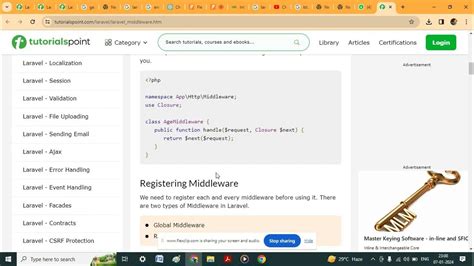Module 5 Laravel Middleware Ktu Web Programming S7 Cse Cst463 Youtube