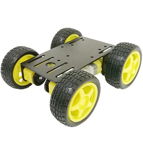 professional 4wd robot smart car chassis kit c101 with speed encoder tt motor metal wheeled