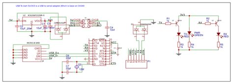 USB TO UART 5V 3V3 CH340 COPY Resources EasyEDA