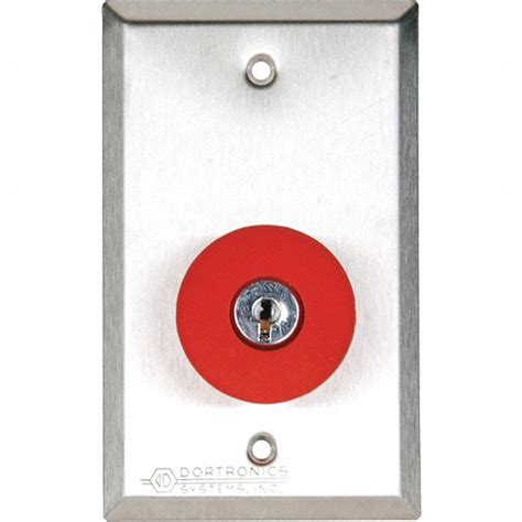 dortronics 4 1 2 in ht 2 in dp exit push button 400a76 5211 mp23