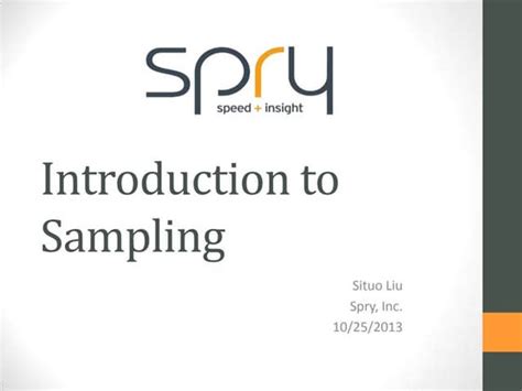 Principles Of Sampling Ppt