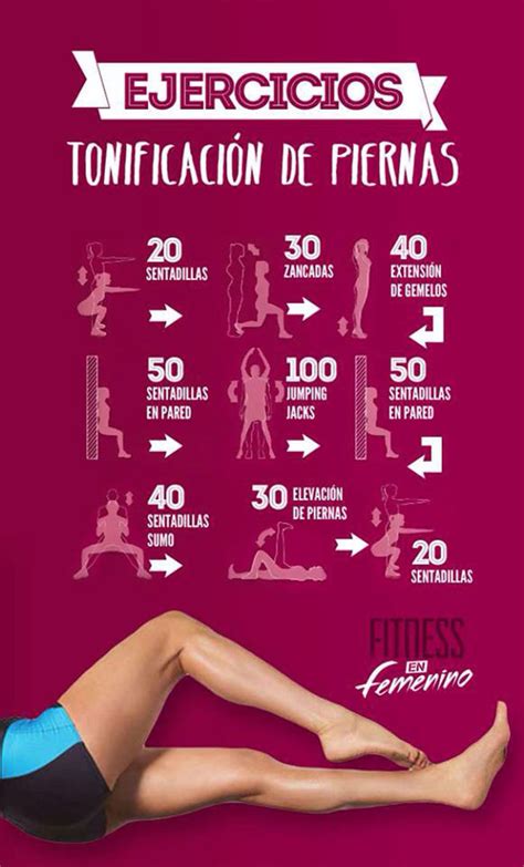 9 Ejercicios Para Tonificar Las Piernas Infografías Y Remedios