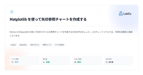 Python Matplotlib 矢印スタイル参照チャート Labex