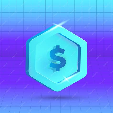 Premium Vector 3d Icon Usd Dollar Symbol Currency Futuristic Coin Money 3d Render Editable