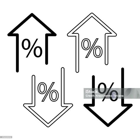 Interest Rates Fluctuation Symbols Vector Finance Arrows Economic