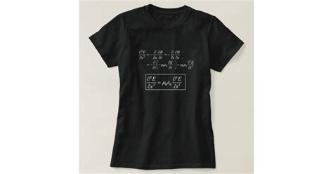 Electromagnetic Dalembert Wave Equation T Shirt Zazzle