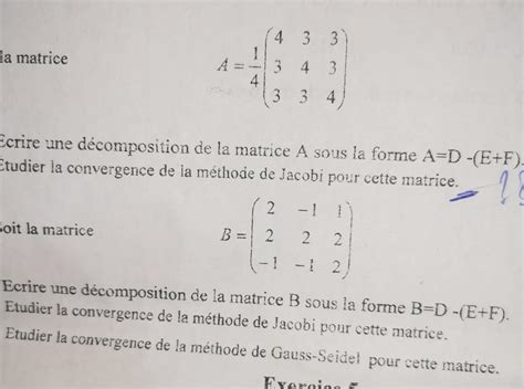 Solved Decompose The Given Matrix A In The Form Of