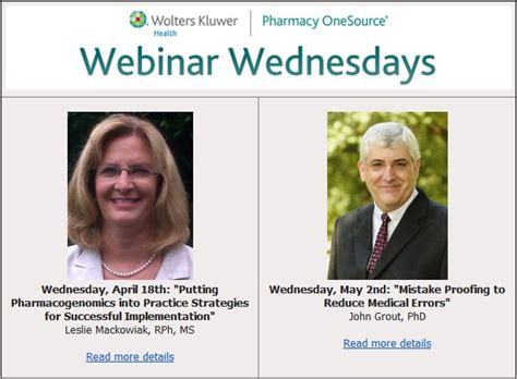 A Couple Of Really Nice Webinars From Pharmacy Onesource Coming Up