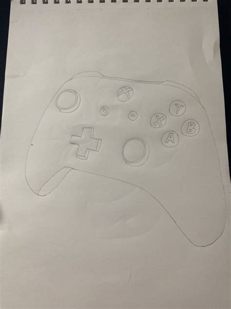 Final Xbox Controller Drawing Drawings Abstract Objects