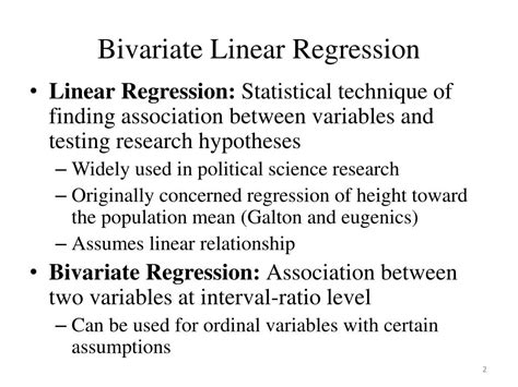 PPT Bivariate Linear Regression July PowerPoint Presentation ID