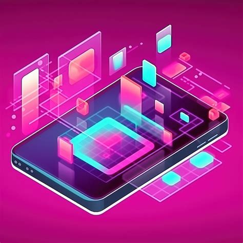 Premium Ai Image Application Of Smartphone With Business Graph And Analytics Data On Isometric