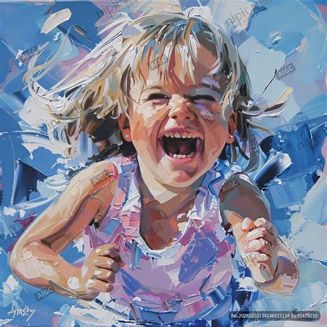 Ai创作图小姑娘3d彩绘 手绘动感儿童 欢乐题材油画 儿童肌理插画 儿童插画时尚人物插画 快乐的小女孩插画 彩绘玩耍的女孩插画 小女孩壁画 儿童插画插图美术绘画 塌陷立体画 开心的女孩印花素材