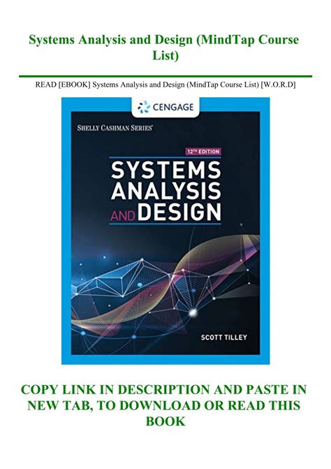 Read Ebook Systems Analysis And Design Mindtap Course List Word