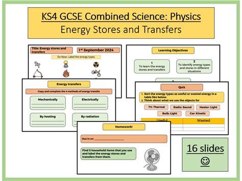 Powerpoint Ks4 Ks3 Energy Stores And Transfers Energy Lesson 1