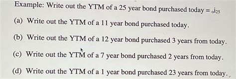 Solved Example Write Out The Ytm Of A 25 ﻿year Bond