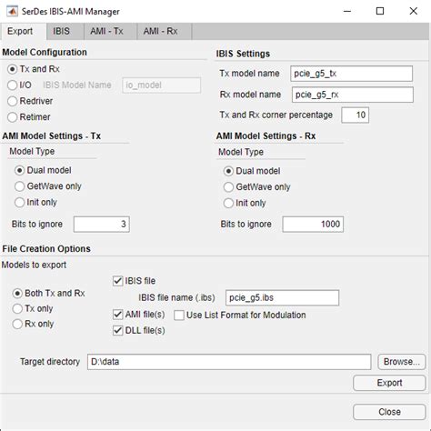 Pcie5 Transmitterreceiver Ibis Ami Model Matlab And Simulink