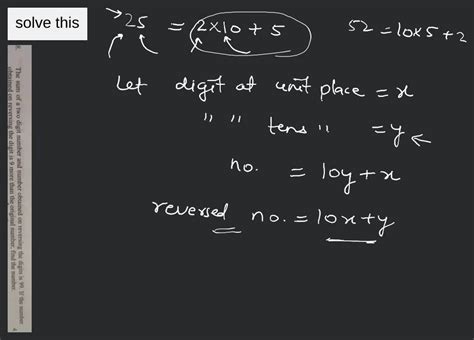 The Sum Of A Two Digit Number And Number Obtained On Reversing The Digits