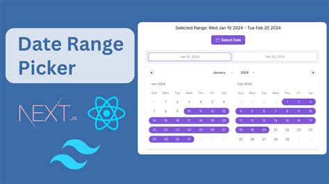 How To Build A Date Range Picker Using Next Js And Tailwind CSS Responsive Date Range React Js