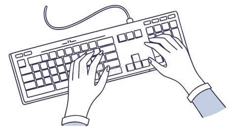 Hands Typing On A Laptop Keyboard Working Online Vector Design Generative Ai Stock Vector