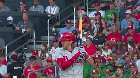 Bryson Stott Uses A Bat That Looks Like A Pencil 08202023